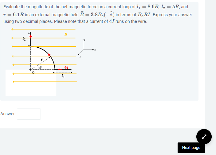 Solved Evaluate the magnitude of the net magnetic force on a | Chegg.com