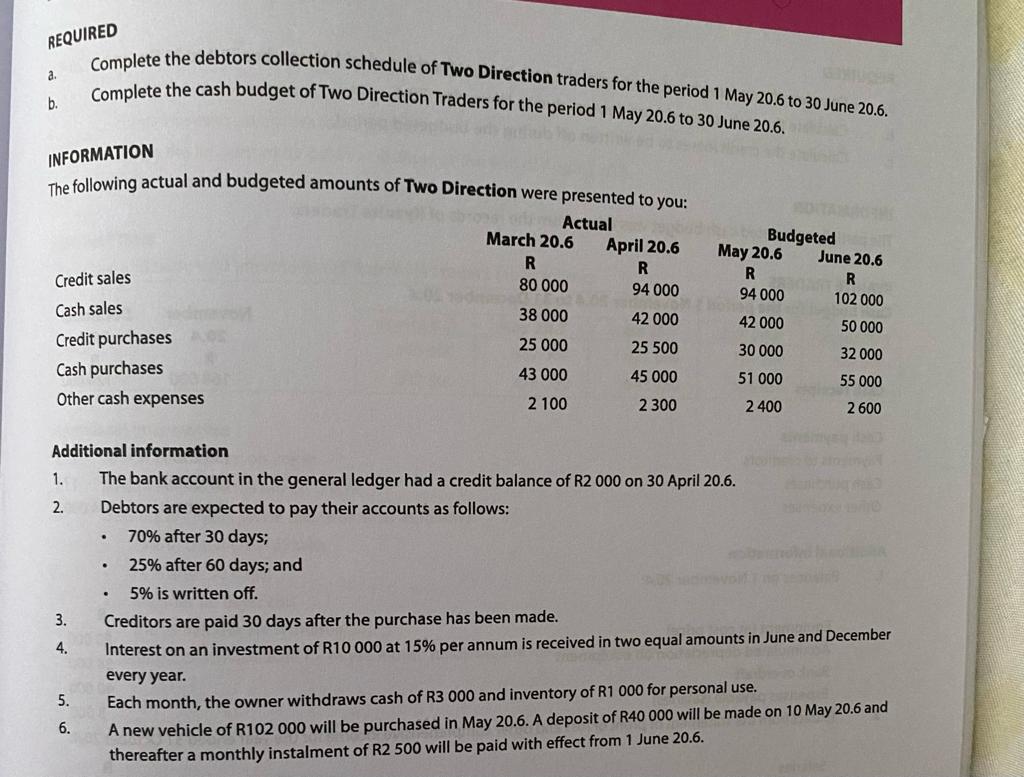 Solved REQUIREDa. ﻿Complete the debtors collection schedule | Chegg.com
