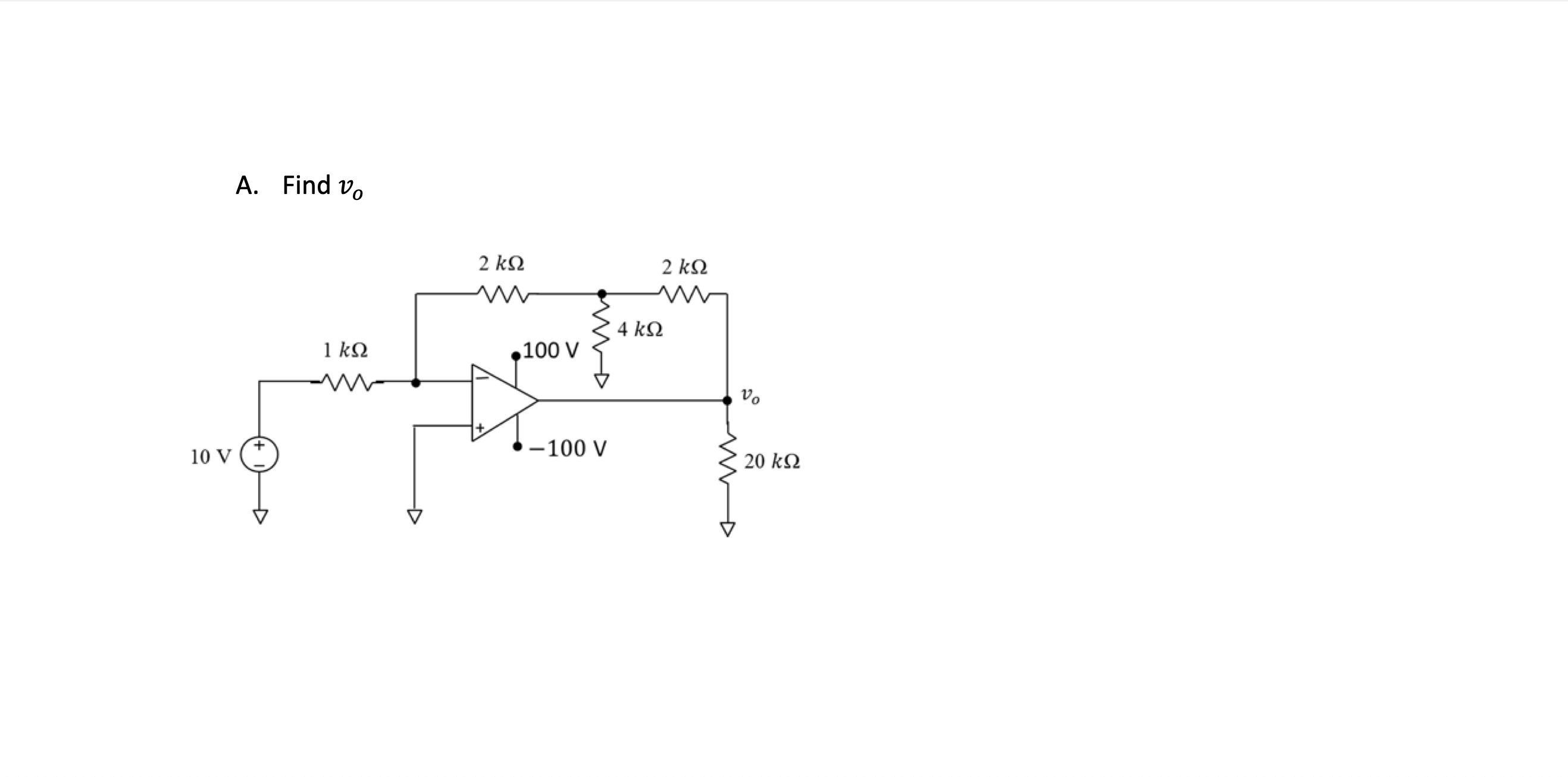 Solved A. Find vo | Chegg.com