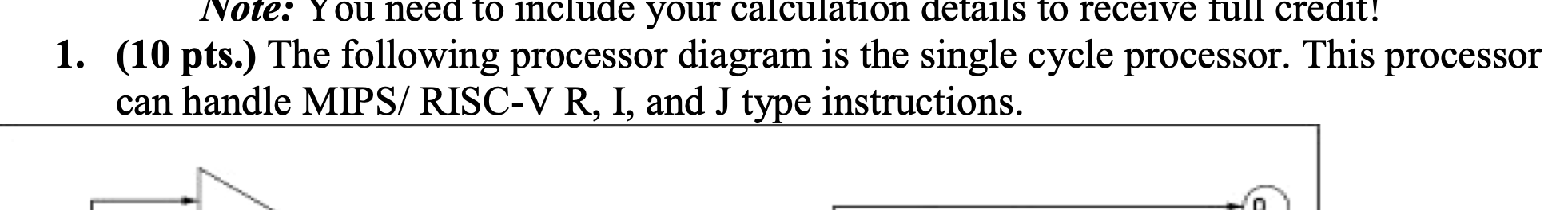 1. (10 pts.) The following processor diagram is the | Chegg.com