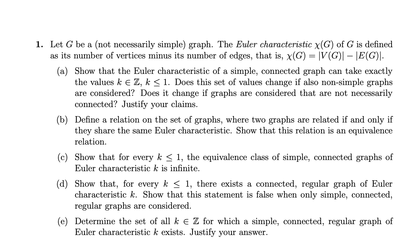 Solved 1. ﻿Let \( ﻿G \) ﻿be a (not necessarily simple) | Chegg.com