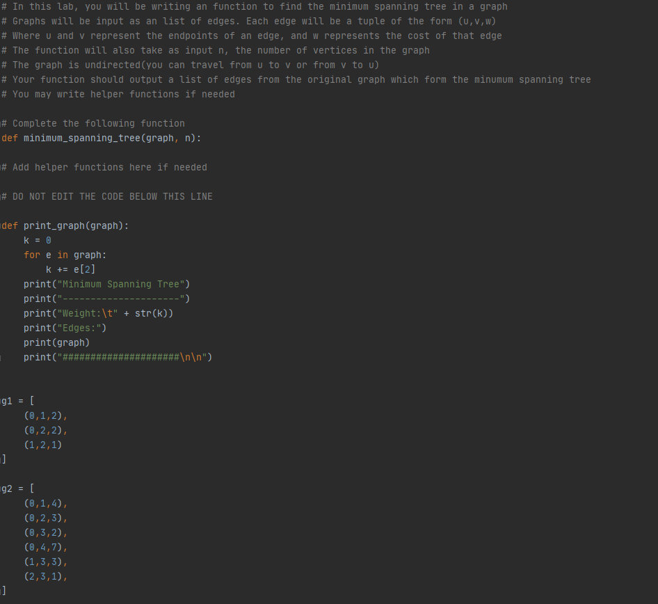 Solved # In this lab, you will be writing an function to | Chegg.com