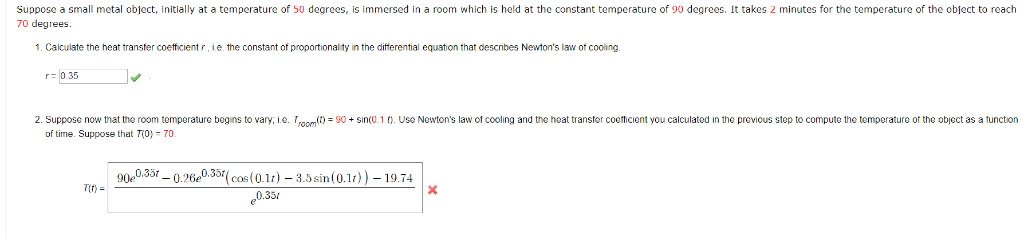 Solved Suppose a small metal object, initially at a | Chegg.com
