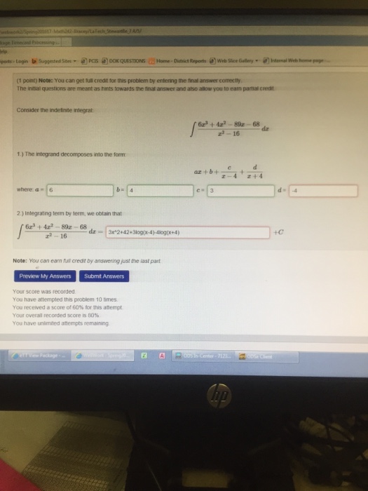 Solved Consider the indefinite integral integral 6x^3 + | Chegg.com