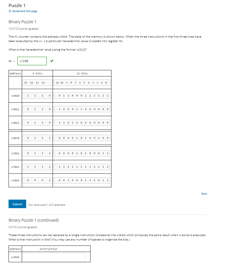 Solved I need help with the second question of Binary puzzle | Chegg.com