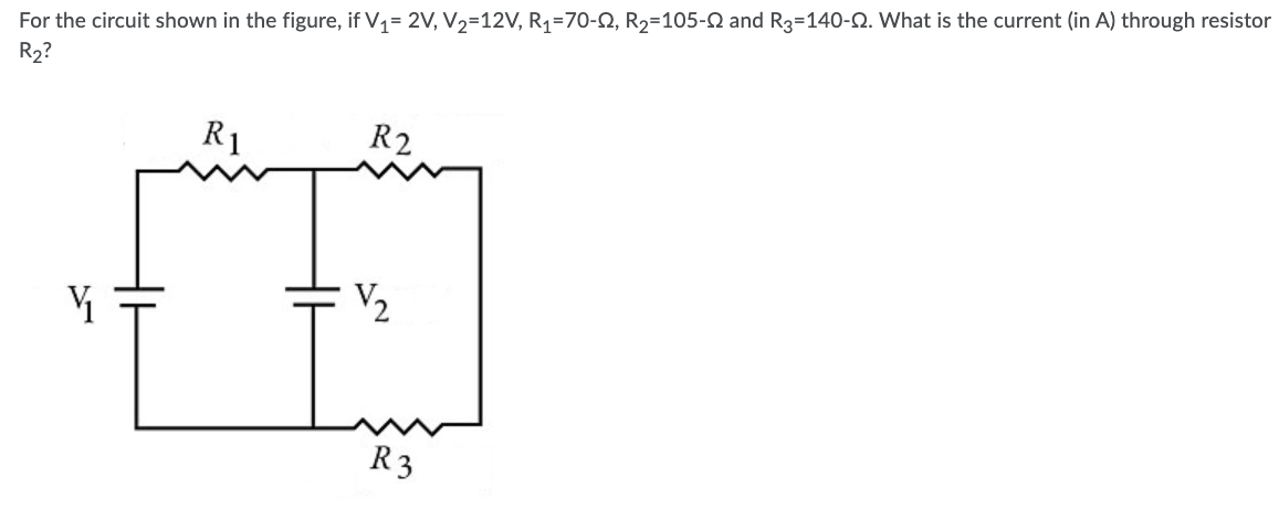 Solved For the circuit shown in the figure, if V1= 2V, | Chegg.com