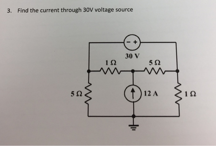 Solved Find the current through 30V voltage source | Chegg.com