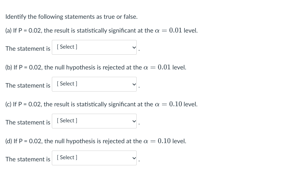 Solved Identify the following statements as true or | Chegg.com