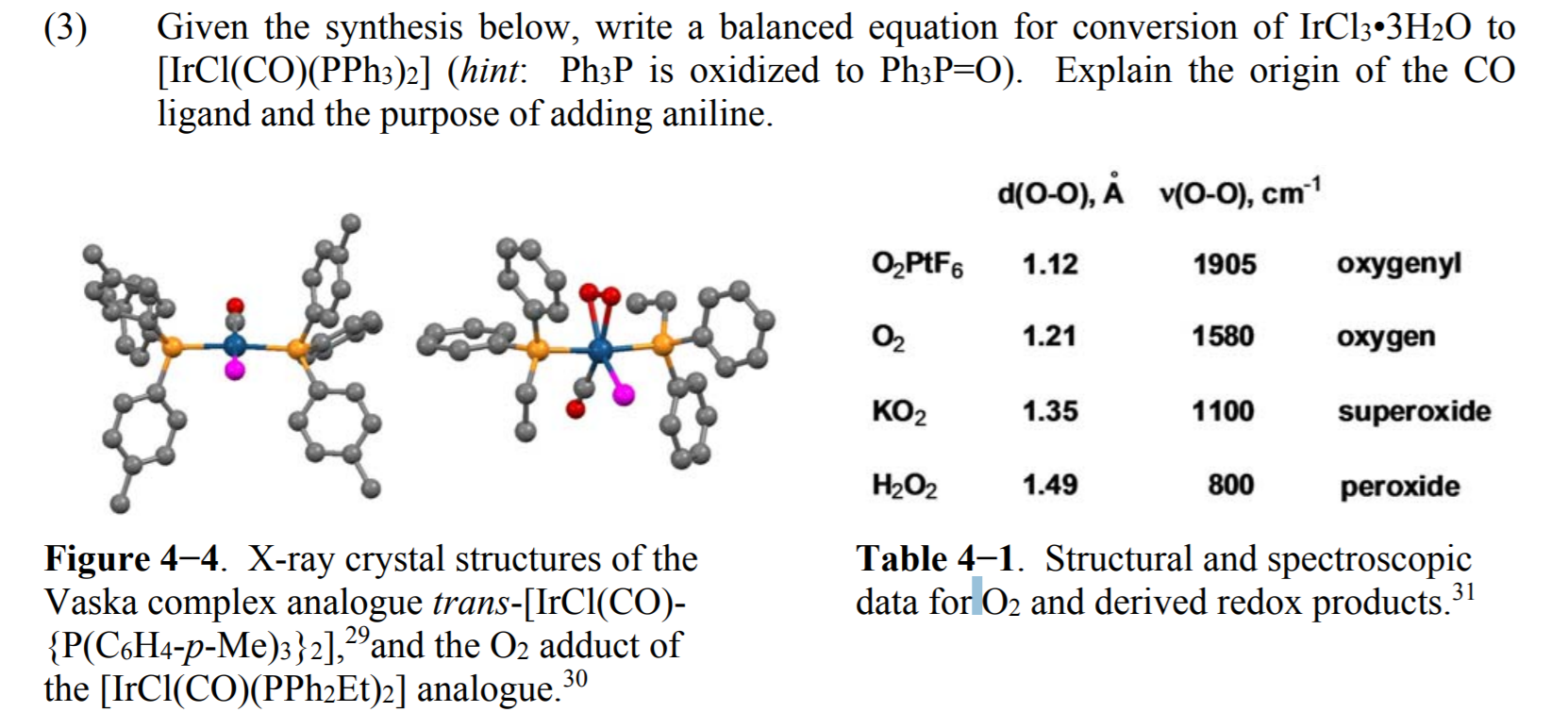 Solved (3) Given the synthesis below, write a balanced | Chegg.com