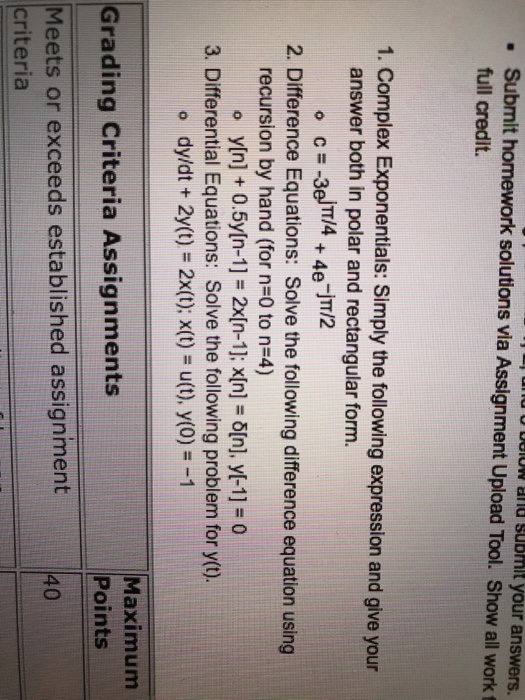 Solved Complex Exponentials: Simply the following expression | Chegg.com
