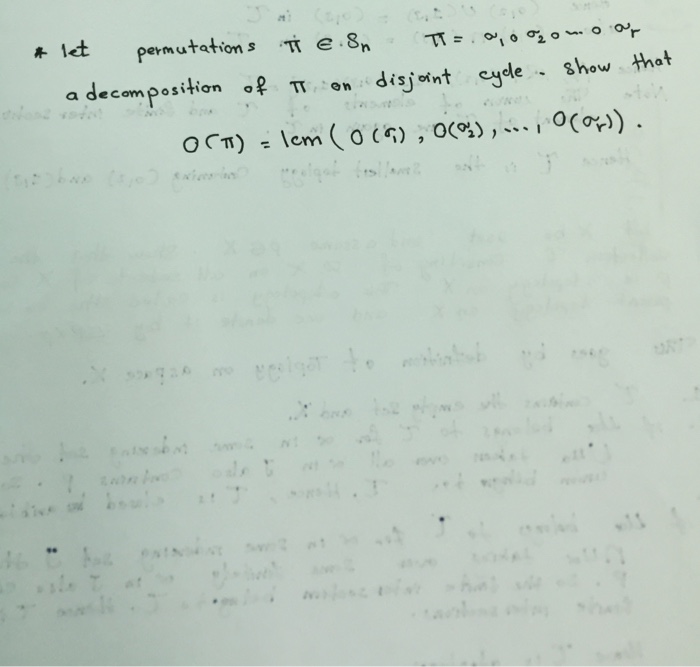 Solved let permutations pi element 8_n pi = sigma_1 | Chegg.com