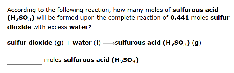 Solved According to the following reaction, how many moles | Chegg.com