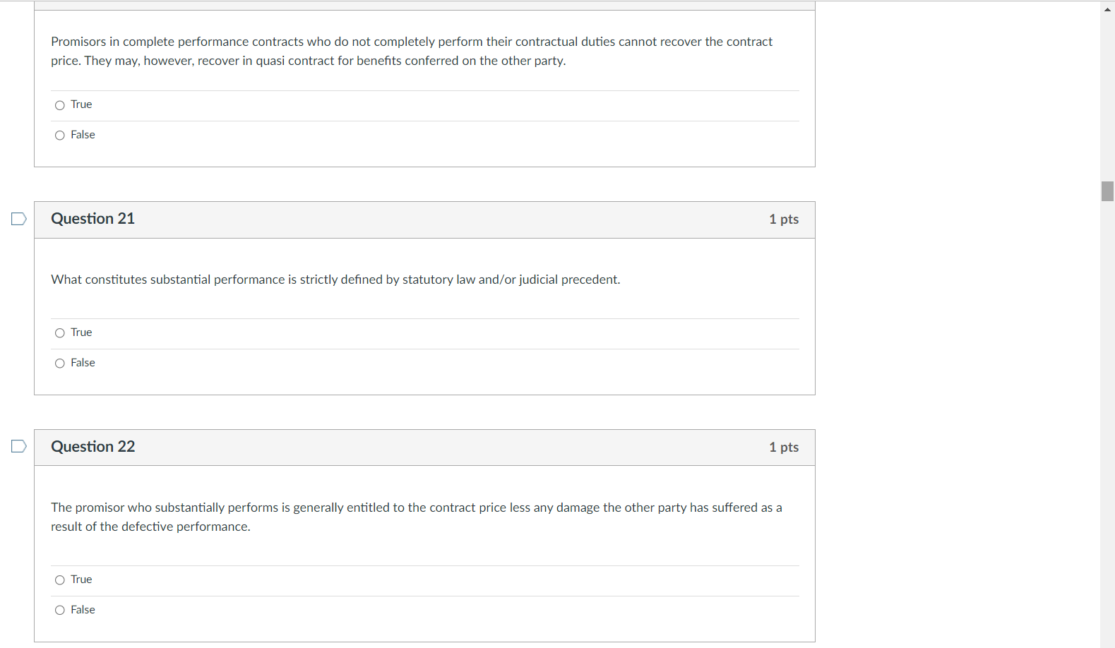 Solved Promisors in complete performance contracts who do | Chegg.com