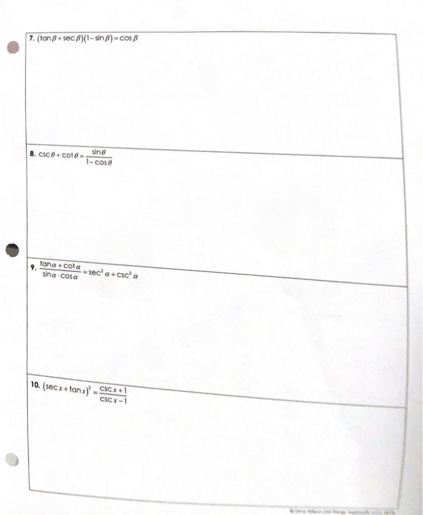 Solved Name: Date: Unit 6: Trigonometric Identities & | Chegg.com Solved Name: Date: Unit 6: Trigonometric Identities & | Chegg.com