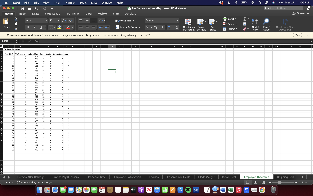 Solved Case: Performance Lawn Equipment In reviewing the | Chegg.com