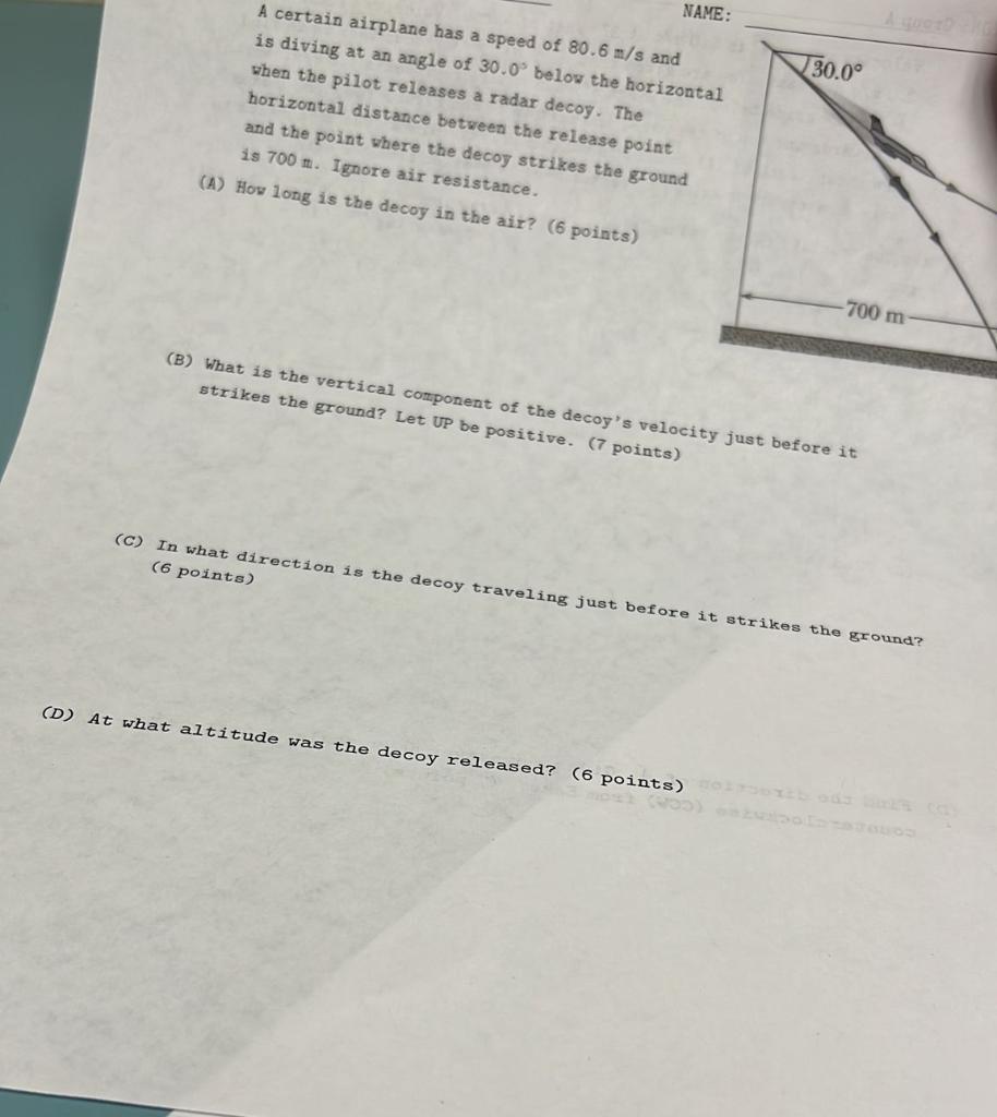 Solved A certain airplane has a speed of 80.6 m/s and is | Chegg.com