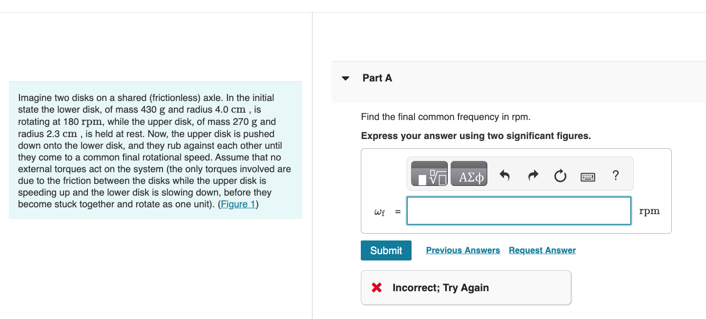 Solved Imagine two disks on a shared (frictionless) ﻿axle. | Chegg.com