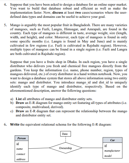 Solved 2. Suppose that the EWU database has an instructor | Chegg.com