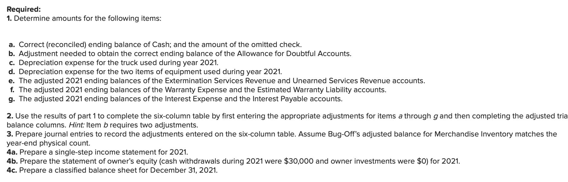 Solved Comprehensive Problem Bug-Off Exterminators (Algo) | Chegg.com