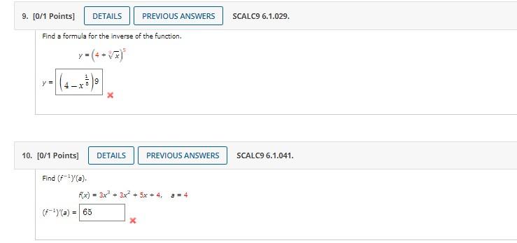 Solved SCALC9 6.1.029. 9. [O/1 Points] DETAILS PREVIOUS | Chegg.com