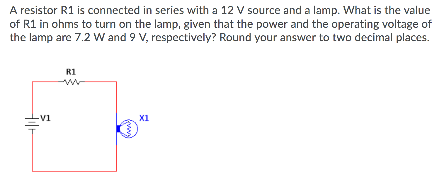 Solved A resistor R1 is connected in series with a 12 V | Chegg.com