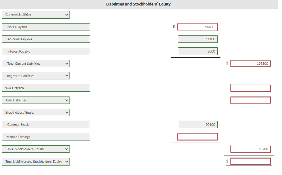 Liabilities and Stockholders' Equity Current | Chegg.com