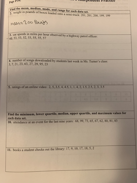 Mean Median Mode Range Song
