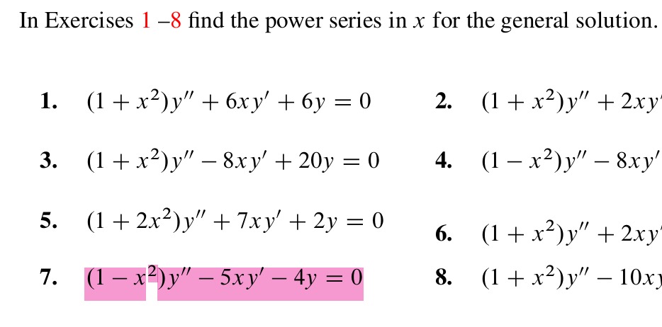 Solved In Exercises 1-8 ﻿find the power series in x ﻿for the | Chegg.com