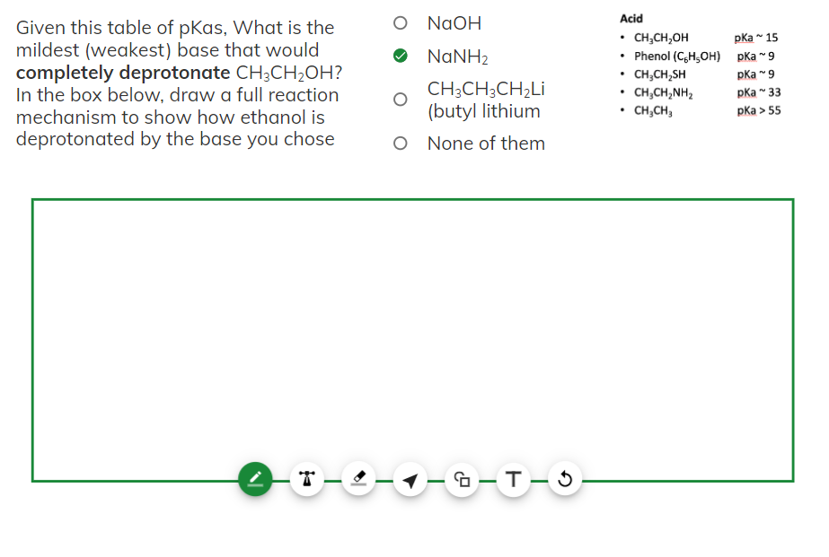 Solved Given this table of pkas, What is the mildest | Chegg.com