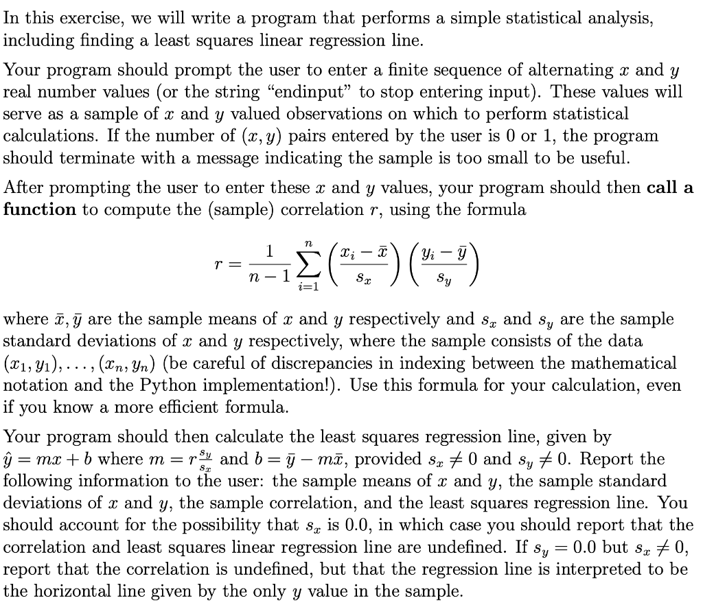 Solved In this exercise, we will write a program that | Chegg.com