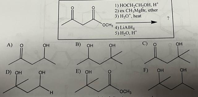 Solved 1) H4, H,O, heat 2) OH A) NH2 B) NH2 TO C) D) OH HO- | Chegg.com