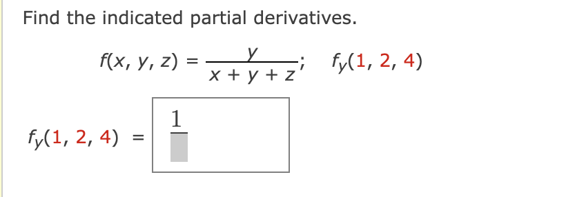 Solved Find the indicated partial derivatives. | Chegg.com