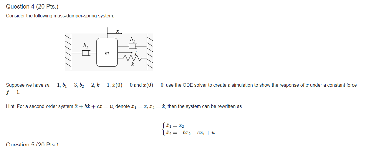 Solved Question 4 20 Pts Consider The Following 5603