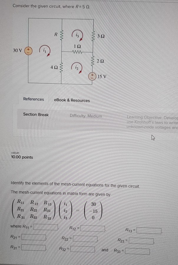 Solved Consider the given circuit, where R=50 30v ac | Chegg.com