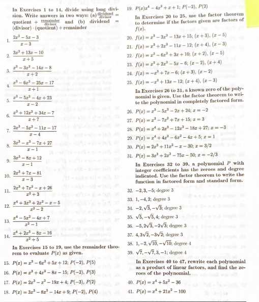 Solved In Exercises 1 to 14, divide using long divi- sion. | Chegg.com