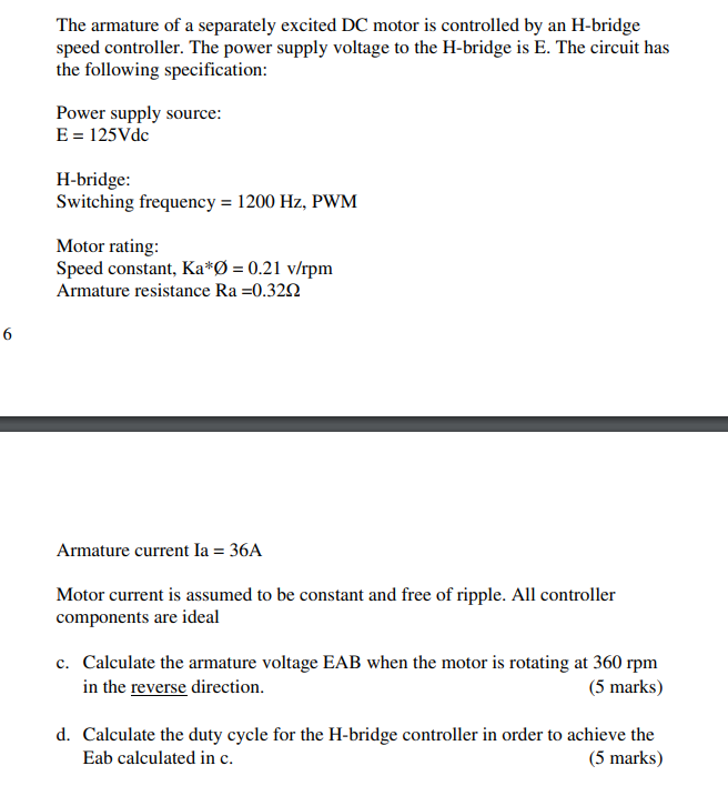 Solved Figure 4 shows a H-bridge DC motor control circuit. | Chegg.com