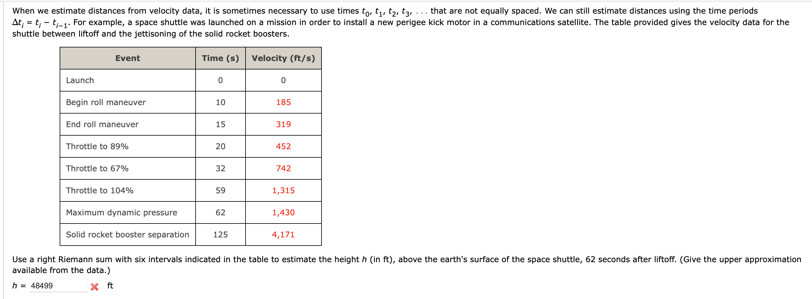Solved 1 When we estimate distances from velocity data, it | Chegg.com