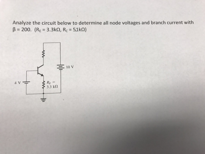 Solved Analyze the circuit below to determine all node | Chegg.com