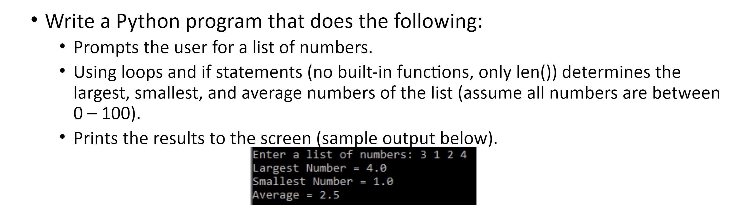 Solved . Write a Python program that does the following: | Chegg.com