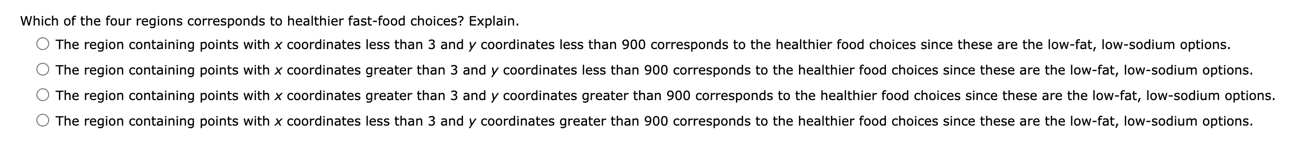 Solved (c) Construct a scatterplot using y = sodium and x | Chegg.com