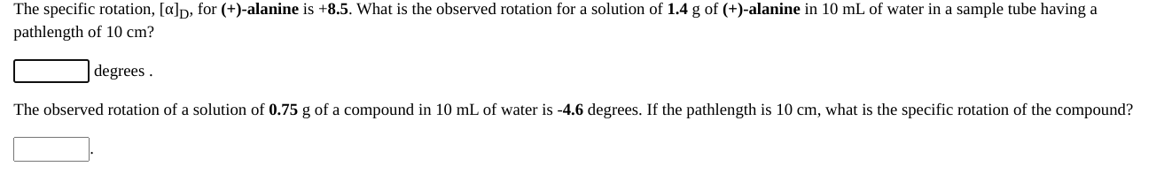 Solved The specific rotation, [alp, for (-)-pseudoephedrine | Chegg.com