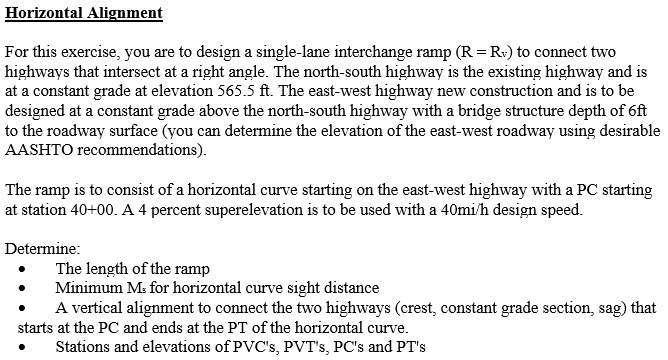 Vertical Alignment You are to use a 2010 Ford Taurus | Chegg.com