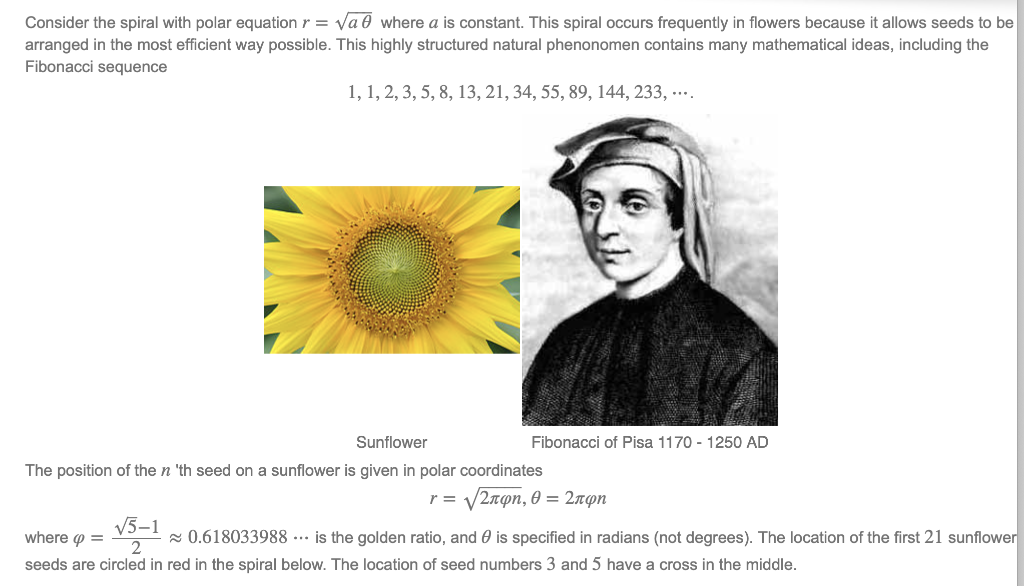 Solved Consider the spiral with polar equation r= Va where a | Chegg.com
