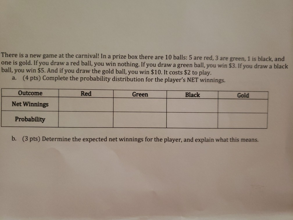 Solved There is a new game at the carnival! In a prize box | Chegg.com