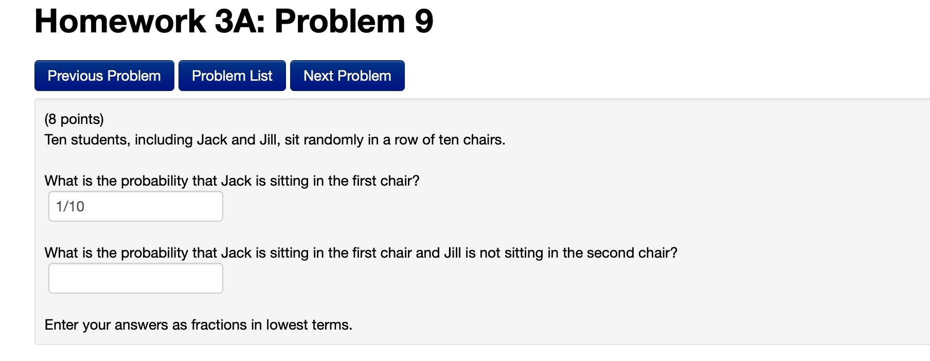 Solved Homework 3A: Problem 9 Previous Problem Problem List | Chegg.com