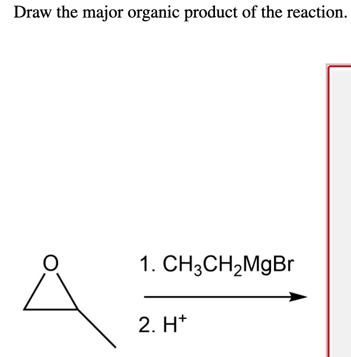 Solved Draw the major organic product of the reaction. 1. | Chegg.com