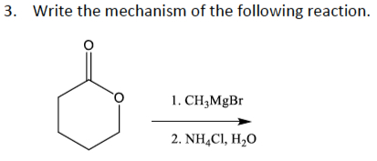 Solved Write the mechanism of the following reaction. | Chegg.com