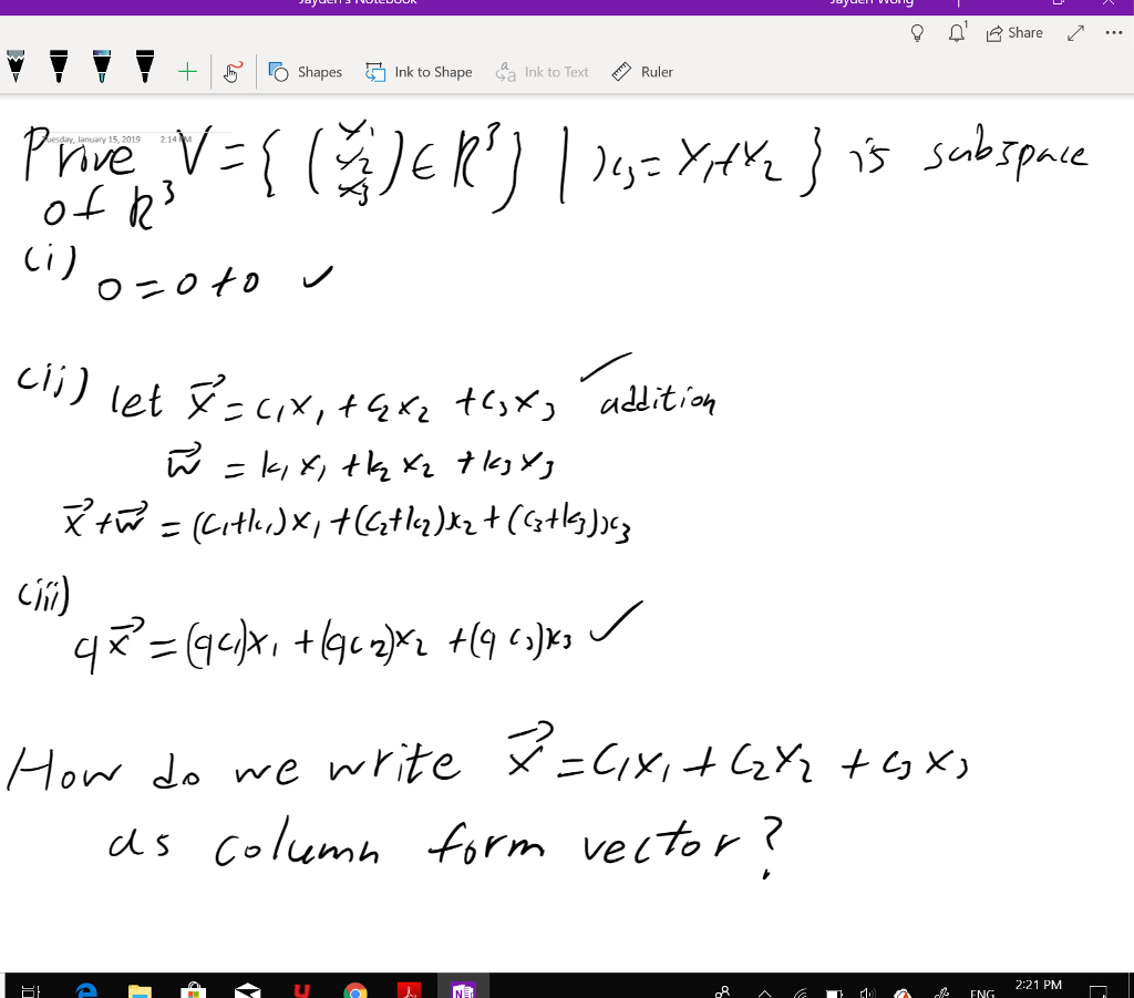 Solved LINEAR ALGEBRA How we convert the vector form like | Chegg.com