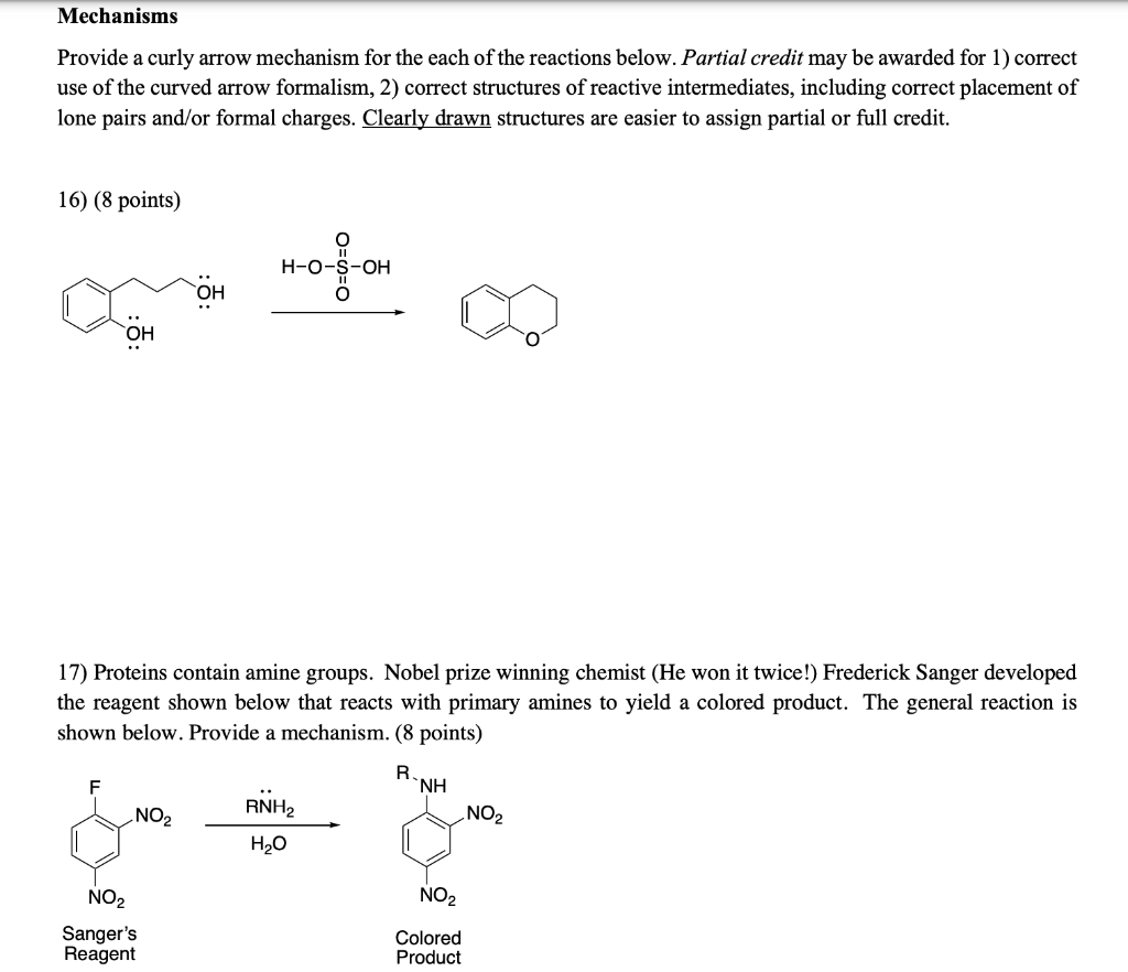 Solved Mechanisms Provide a curly arrow mechanism for the | Chegg.com