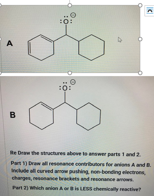 BRe Draw the structures above to answer parts 1 ﻿and | Chegg.com